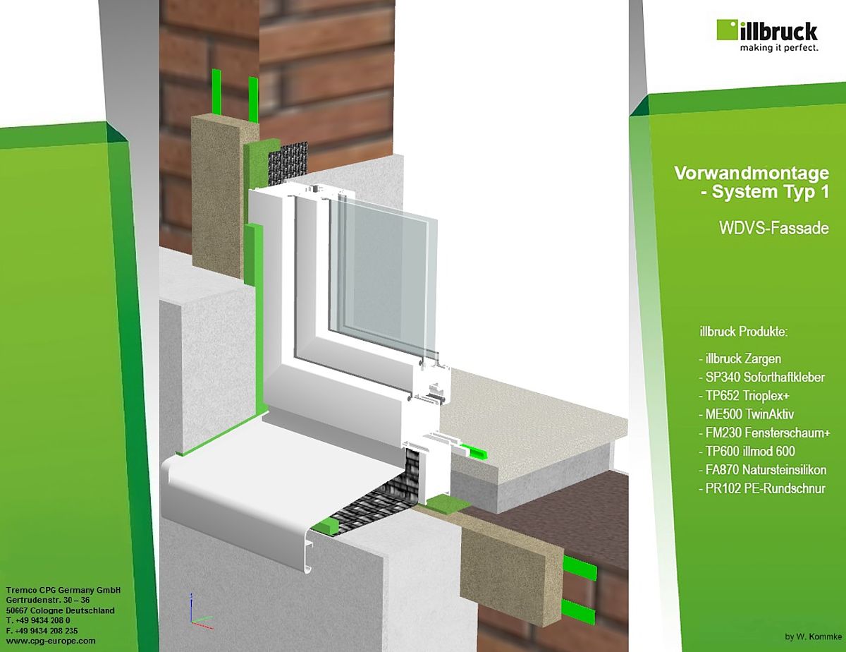 bauanschluss.info: Stumpf - vor der Wand - Multifunktionsband/Vorwandmontage